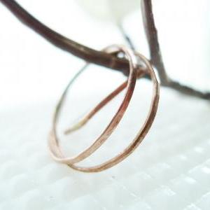 Copper Ring Stacking Set- Set Of Three Textured And Hammered Copper ...