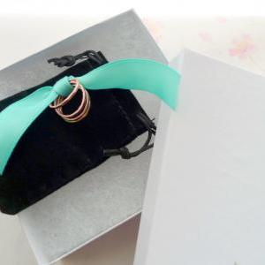 Copper Ring Stacking Set- Set Of Three Textured And Hammered Copper ...